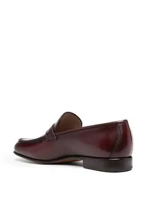 FERRAGAMO Slip-on Leather Loafers - Red