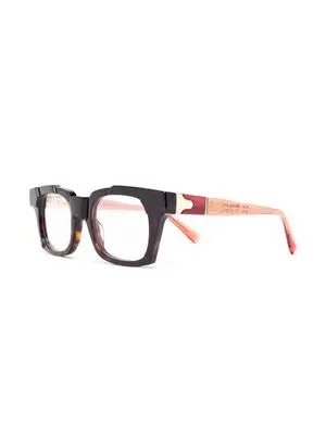 KUBORAUM Colour-block Square Frame Glasses