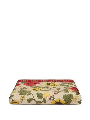 Gucci Floral-print Quilted Blanket