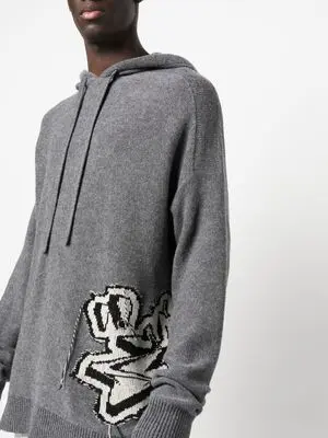 Off-White Intarsia-knit Hoodie