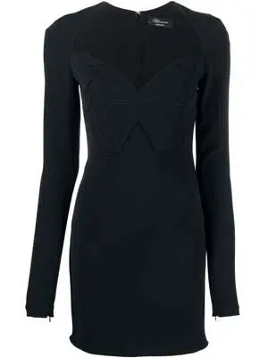 Blumarine Butterfly-embroidered Mini Dress