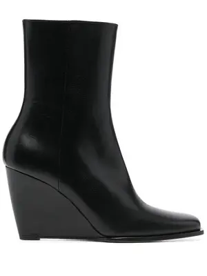 WANDLER 90mm Leather Wedge Boots