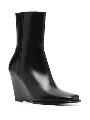 WANDLER 90mm Leather Wedge Boots