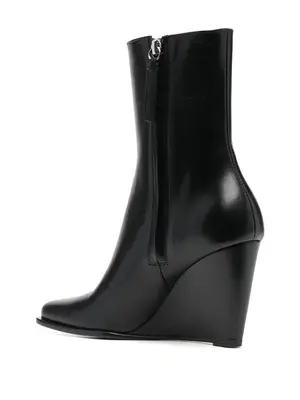 WANDLER 90mm Leather Wedge Boots