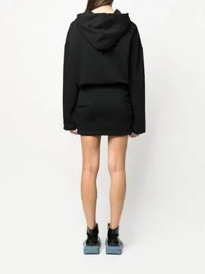 Off-White Hoodie Dress With Embroidered Logo