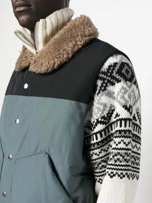 Sacai Padded Shearling-collar Jacket