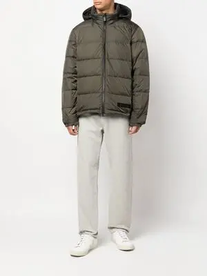 Aspesi Logo-patch Down Puffer Jacket - Green