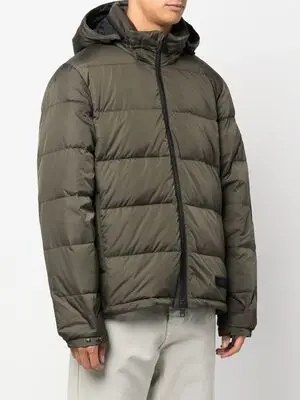 Aspesi Logo-patch Down Puffer Jacket - Green