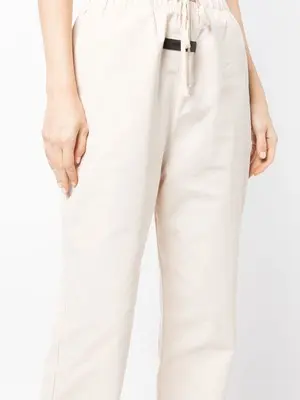 Fear Of God Light Beige Cotton Blend Logo Patch Track Pants