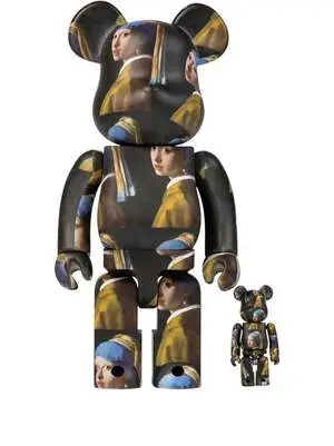 MEDICOM TOY Be@rbrick Johannes Vermeer 100% And 400% Figure Set - Black