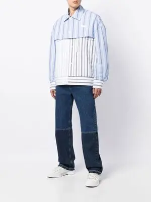 FENG CHEN WANG Layered Striped Jacket