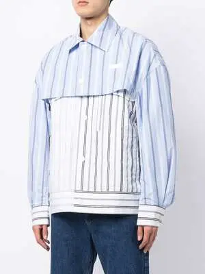 FENG CHEN WANG Layered Striped Jacket