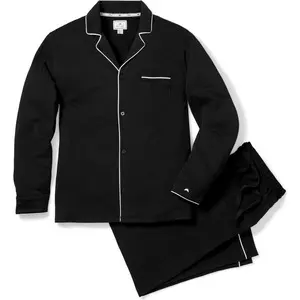 PETITE PLUME Classic Pima Cotton Pajamas - Black