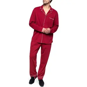 PETITE PLUME Luxe Pima Cotton Pajamas - Bordeaux