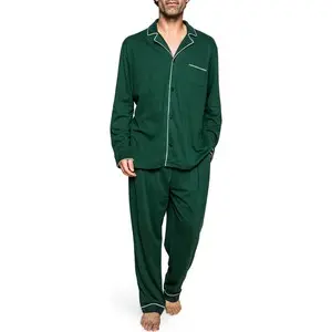 PETITE PLUME Luxe Pima Cotton Pajamas - Green