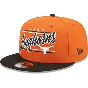 New Era Texas Orange Texas Longhorns Team Script 9fifty Snapback Hat