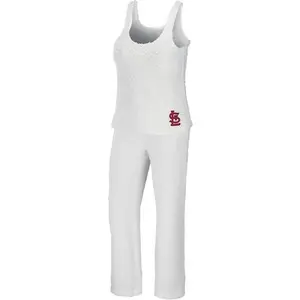 WEAR BY ERIN ANDREWS St. Louis Cardinals Cozy Tank Top And Pants Set - Cream