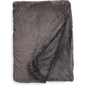 UNHIDE Cuddle Puddles Plush Throw Blanket Charcoal Charlie