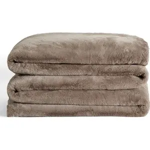 UNHIDE Cuddle Puddles Plush Throw Blanket Taupe Ducky