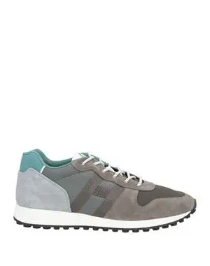 Hogan Soft Leather And Textile Fiber Sneakers - Grey