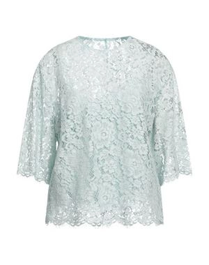 Dolce & Gabbana Woman Top Turquoise Size 6 Cotton, Viscose, Polyamide Turquoise