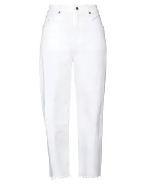 AVANTGAR DENIM BY EUROPEAN CULTURE Pants Size Cotton, Polyester, Elastane - White