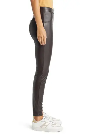 Hue Faux Leather Leggings - Espresso