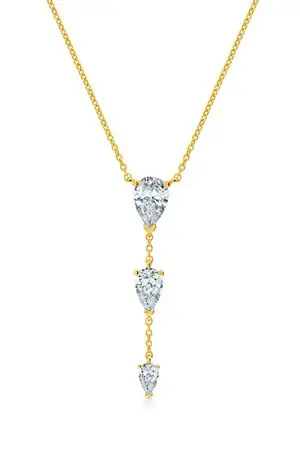 CRISLU Oppulent Drops Y-necklace - Gold