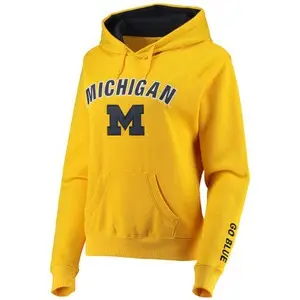 COLOSSEUM Michigan Wolverines Arch & Logo 1 Pullover Hoodie