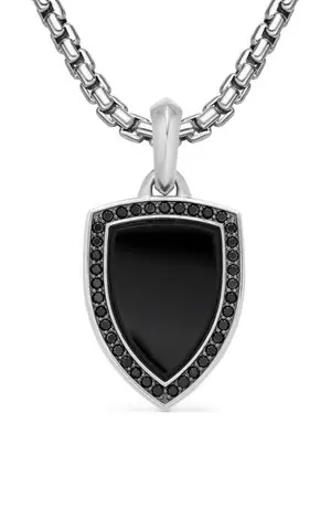 David Yurman David Yurman Shield Amulet Sterling Silver/ Black Onyx