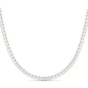 HAUTECARAT Lab Created Diamond Tennis Necklace - 18k Rose Gold