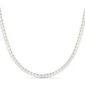HAUTECARAT Lab Created Diamond Tennis Necklace - 18k Yellow Gold