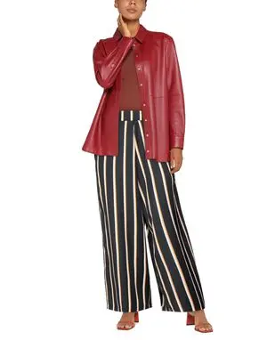 MARC ELLIS Striped Wide-leg Pants