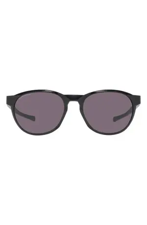 Oakley 54mm Prizm™ Polarized Round Sunglasses - Black Grey
