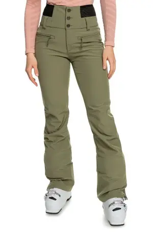 Roxy Waterproof Shell Snow Pants - Deep Lichen Green