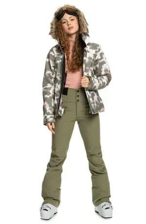 Roxy Waterproof Shell Snow Pants - Deep Lichen Green