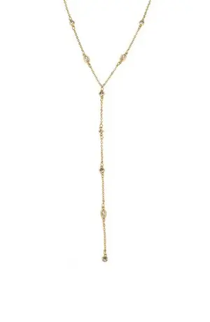 Ettika Cubic Zirconia Y-necklace - Gold
