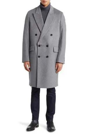 Cardinal Of Canada Thomas Wool & Cashmere Overcoat - Light Grey
