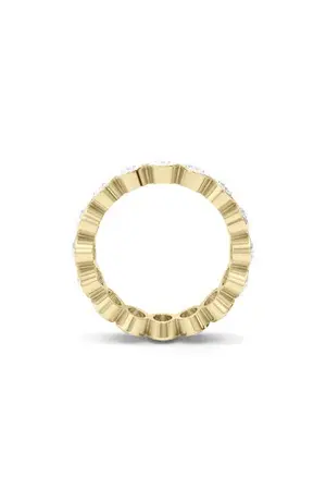 HAUTECARAT Oval Cut Lab-created Diamond Eternity Ring - Yellow Gold