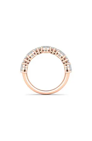 HAUTECARAT Alternating Hearts Lab Created Diamond Eternity Ring - 18k Rose Gold