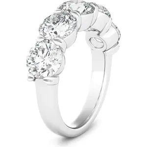 HAUTECARAT HauteCarat 5-Stone Lab Created Diamond Ring 18k White Gold
