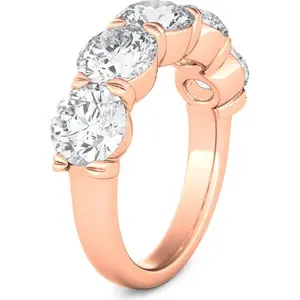 HAUTECARAT HauteCarat 5-Stone Lab Created Diamond Ring Rose Gold