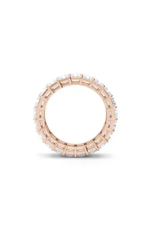 HAUTECARAT Radiant Cut Lab Created Diamond Eternity Ring - 18k Rose Gold