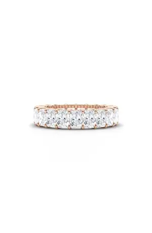 HAUTECARAT Radiant Cut Lab Created Diamond Eternity Ring - 18k Rose Gold