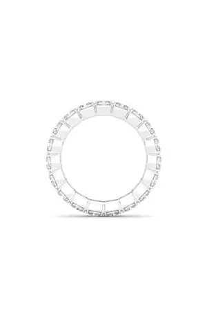 HAUTECARAT Cushion Cut Lab Created Diamond Eternity Ring - White Gold