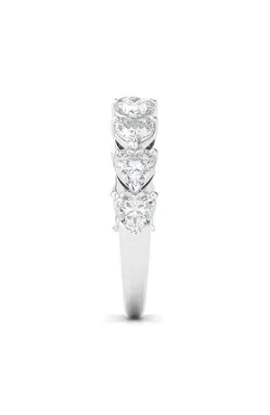HAUTECARAT Heart Cut Lab-created Diamond Eternity Ring - White Gold