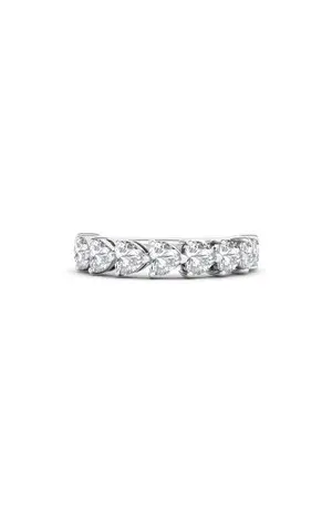 HAUTECARAT Heart Cut Lab-created Diamond Eternity Ring - White Gold