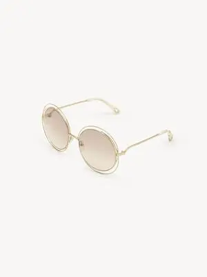 Chloé CHLOÉ Carlina Petite Sunglasses Gold/nude