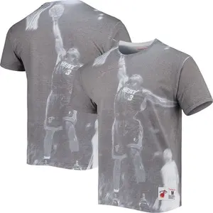 Mitchell & Ness Dwyane Wade Heather Miami Heat Above The Rim T-shirt - Gray