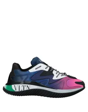Valentino Garavani Multicolor Pattern Textile Fibers And Soft Leather Sneakers